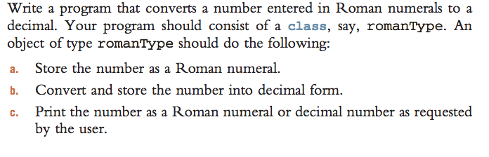 Solved [c ] Program That Converts Roman Numerals To