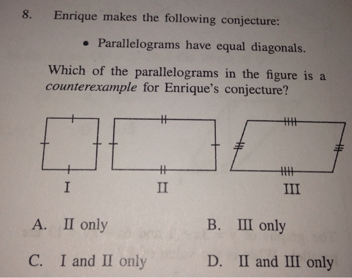 Solved Enrique makes the following conjecture: | Chegg.com