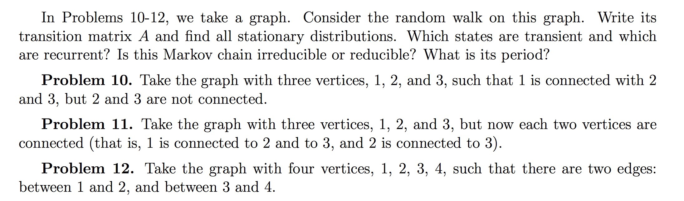Solved In Problems 10-12, we take a graph. Consider the | Chegg.com