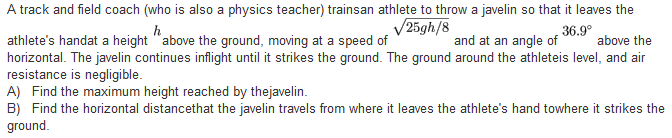 Solved A track and field coach (who is also a physics | Chegg.com