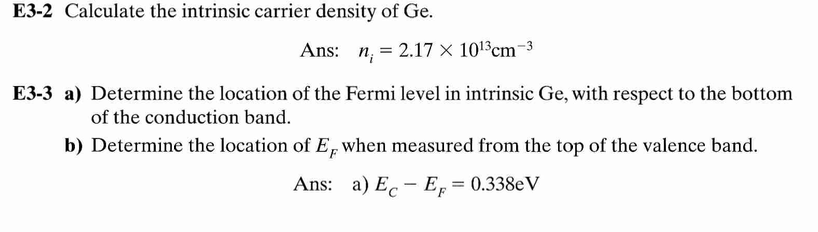 Solved Calculate the intrinsic carrier density of Ge. a) | Chegg.com
