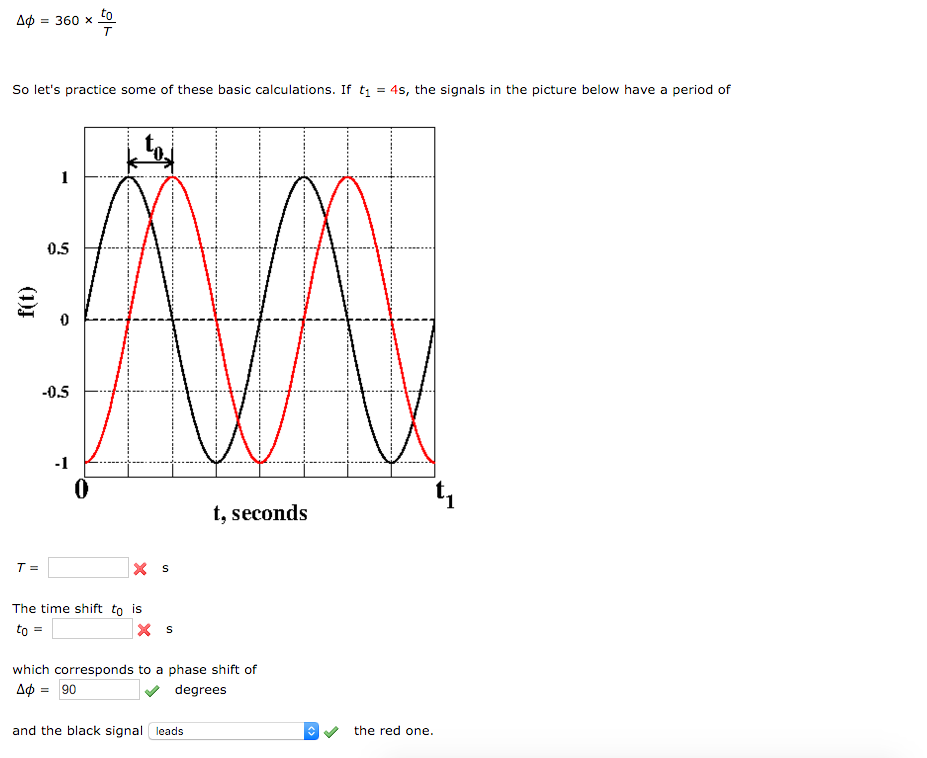 Solved Delta phi = 360 Times t_0/T So let's practice some of | Chegg.com