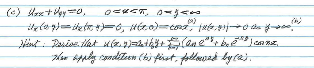 Solved 1 Solve The Following Bvps For Laplace Equation 