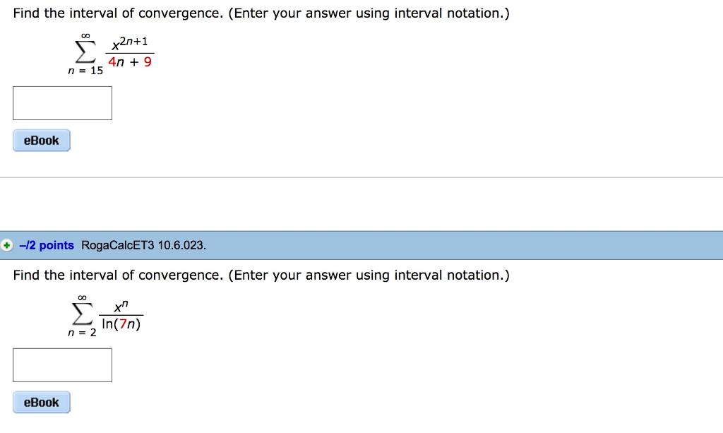 Solved Find the interval of convergence. (Enter your answer | Chegg.com