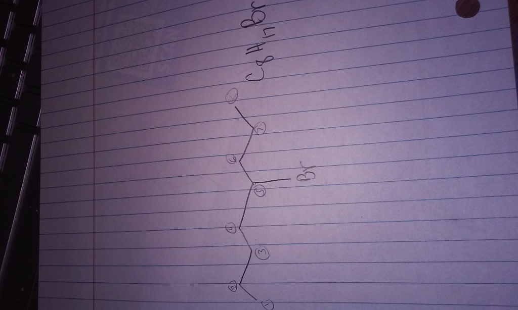 Solved Below is a drawing of C8H17Br. If an H or proton | Chegg.com