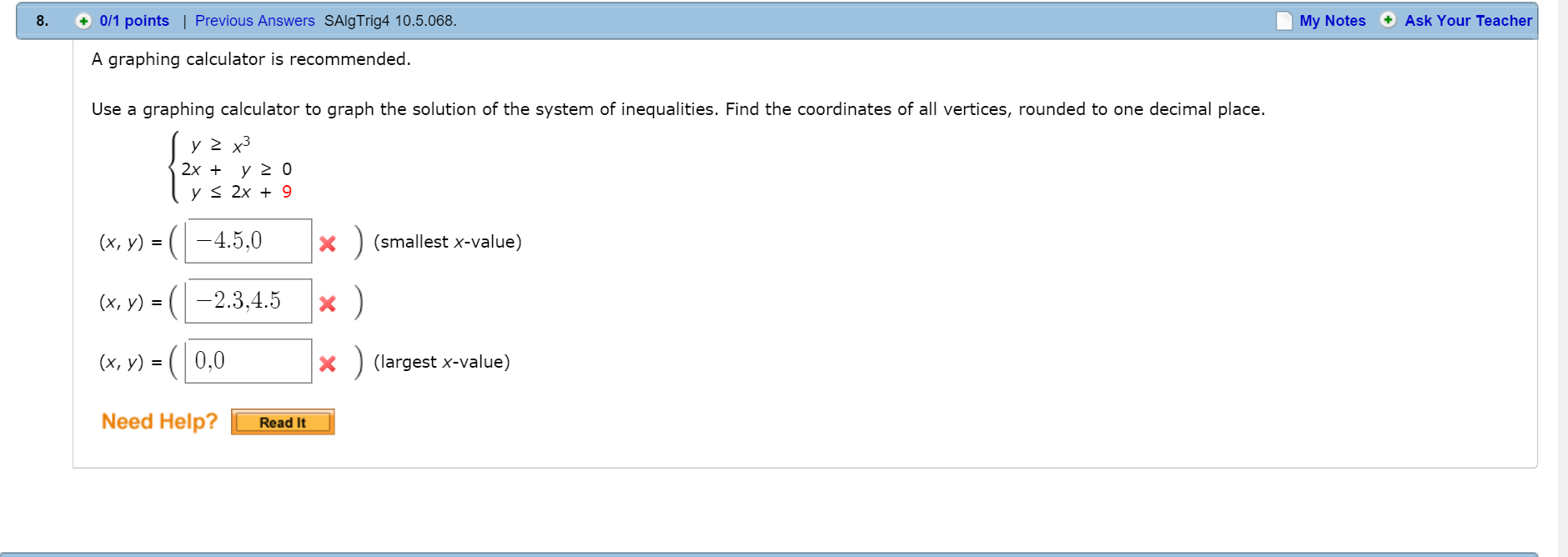 Solved A graphing calculator is recommended. Use a graphing | Chegg.com