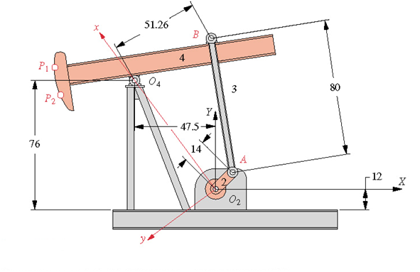Position, velocity, and acceleration analysis of an | Chegg.com
