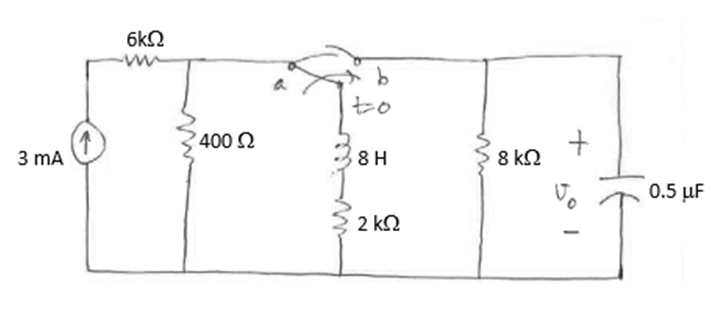 Solved Draw the s ? domain equivalent circuit #N# b) Find | Chegg.com