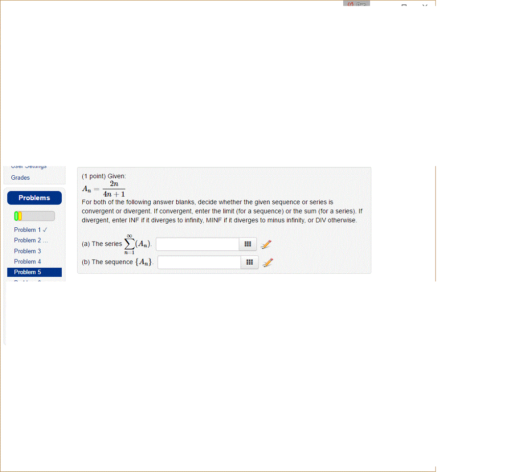 Solved A_n = 2n\4n + 1 For both of the following answer | Chegg.com