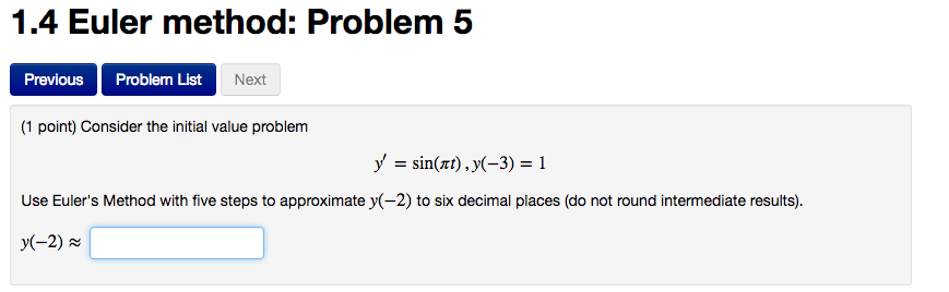 Solved Consider the initial value problem y = sin(pi t), | Chegg.com