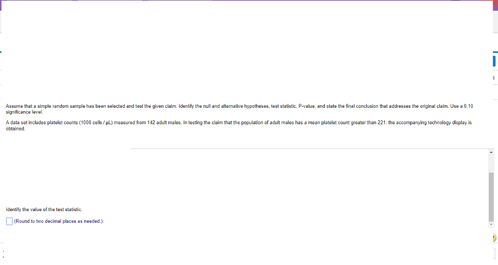 Solved Assume that a simple random sample has been selected | Chegg.com