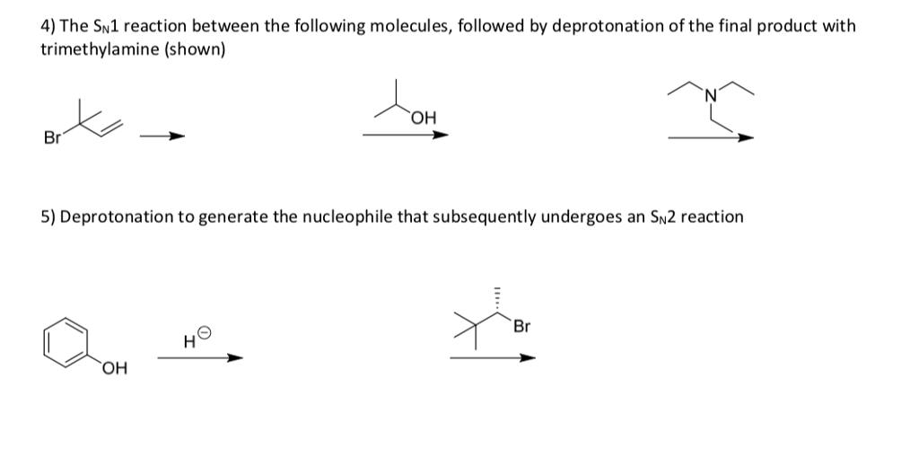 Solved 4) The Sw1 reaction between the following molecules, | Chegg.com