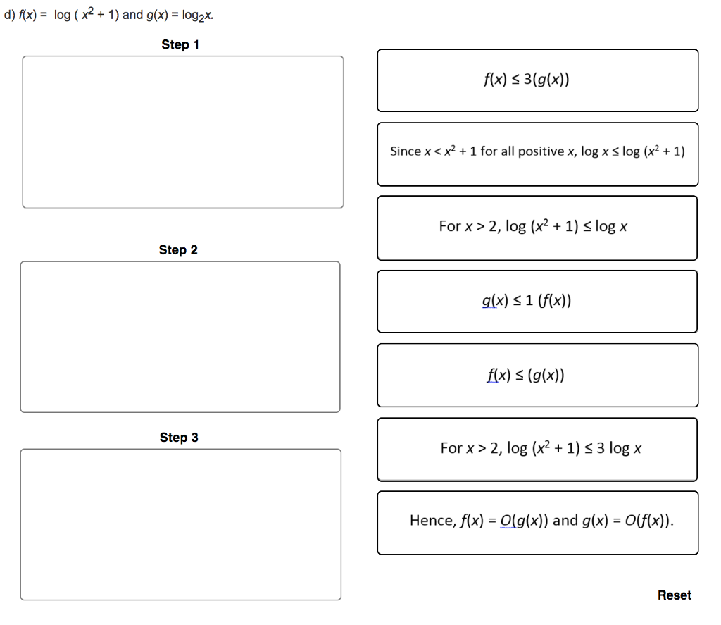 Solved Discrete Math Help Need Help arranging the steps | Chegg.com