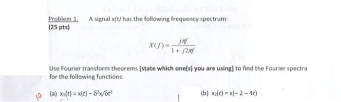 Solved Use Fourier transform theorems to find the Fourier | Chegg.com