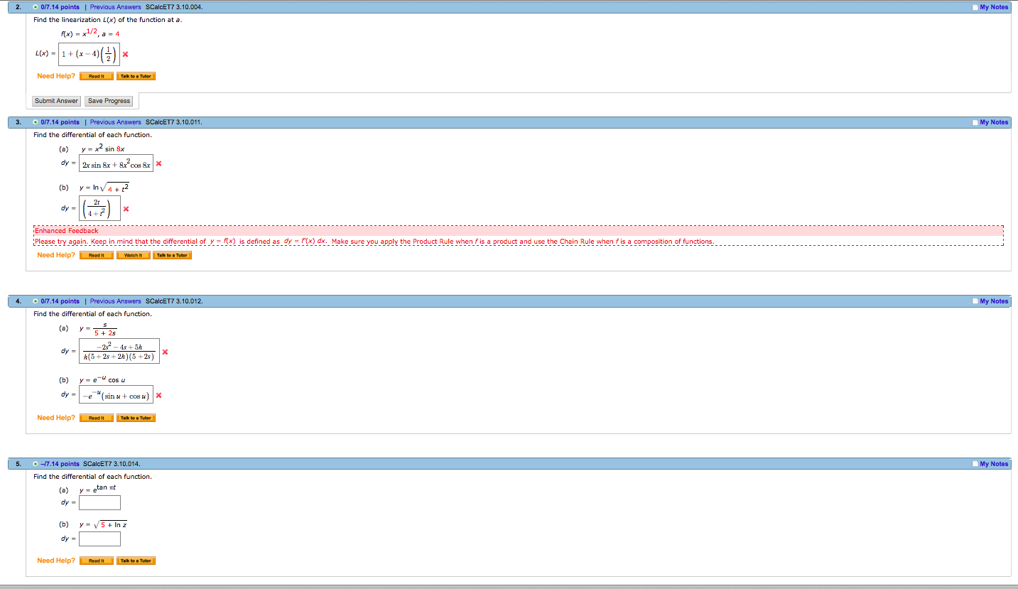 Solved Find the linearization L(x) of the function at a. | Chegg.com Solved Find the linearization L(x) of the function at a. | Chegg.com