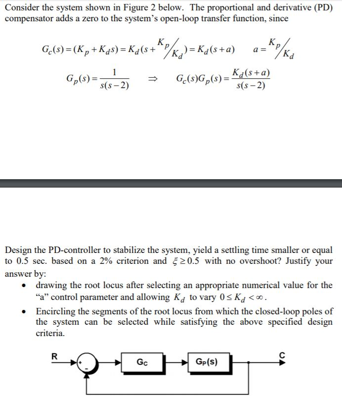 Solved Consider the system shown in Figure 2 below. The | Chegg.com