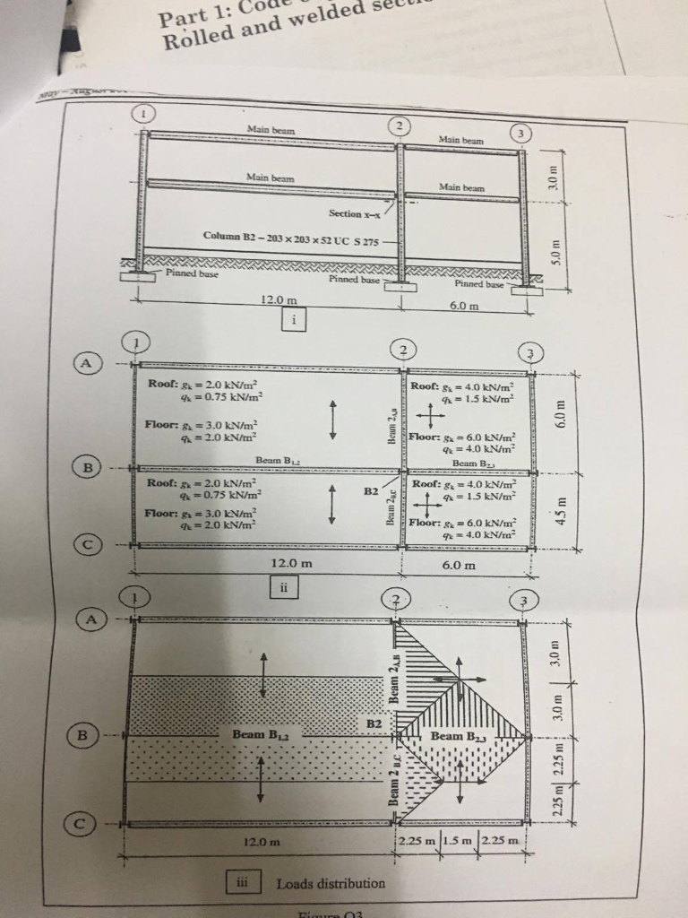 Solved The floor plan and longitudinal cross-section of a | Chegg.com