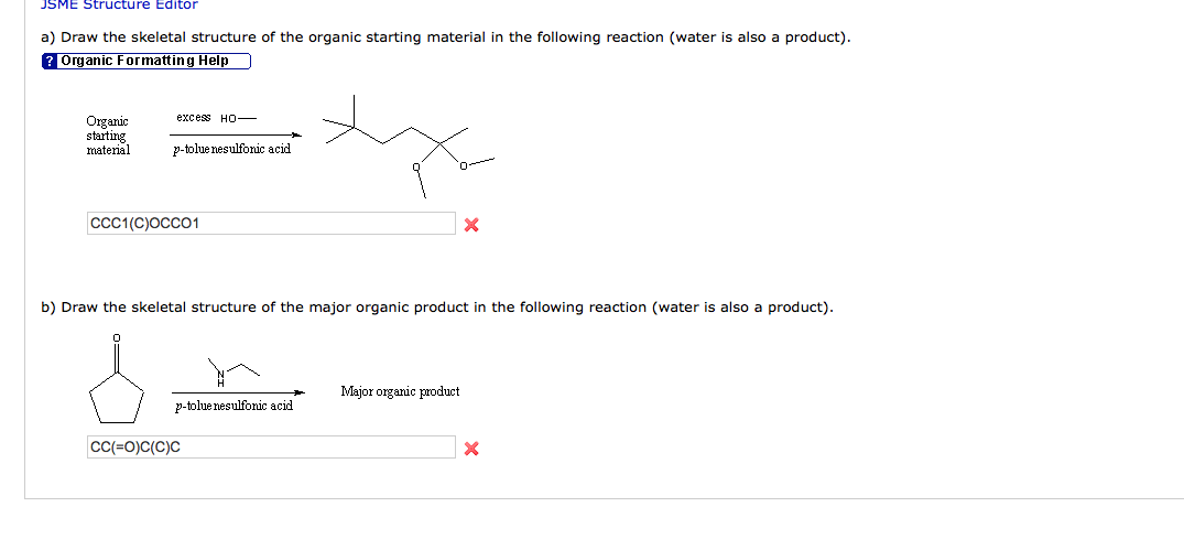 Solved Draw the skeletal structure of the organic starting | Chegg.com