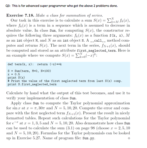 Solved 03: This is for advanced super programmer who get the | Chegg.com