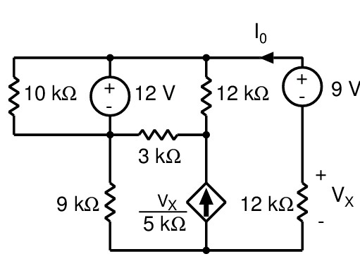 Solved Calculate the node voltages and the current I0 in the | Chegg.com