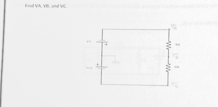 Solved Find VA, VB, and VC. 9K 12V | Chegg.com
