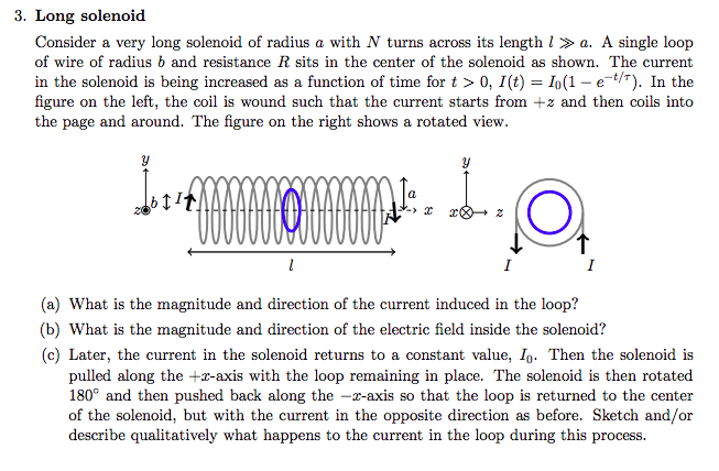 Solved 3. Long solenoid Consider a very long solenoid of | Chegg.com