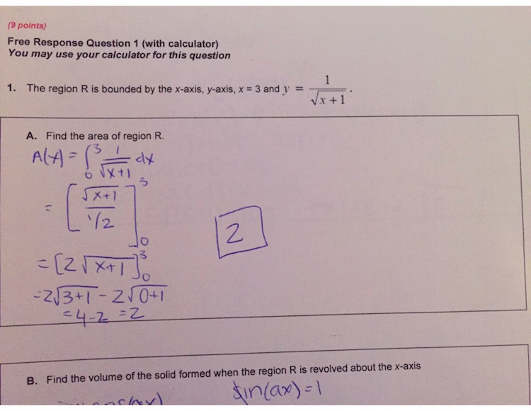 Solved Can someone check my Calculus work? I want to make | Chegg.com