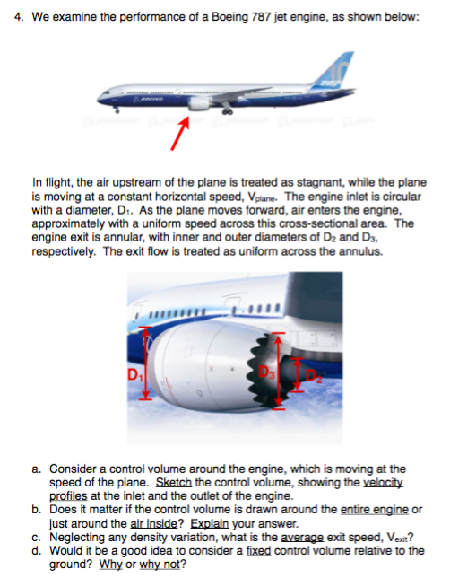 4. We examine the performance of a Boeing 787 jet | Chegg.com