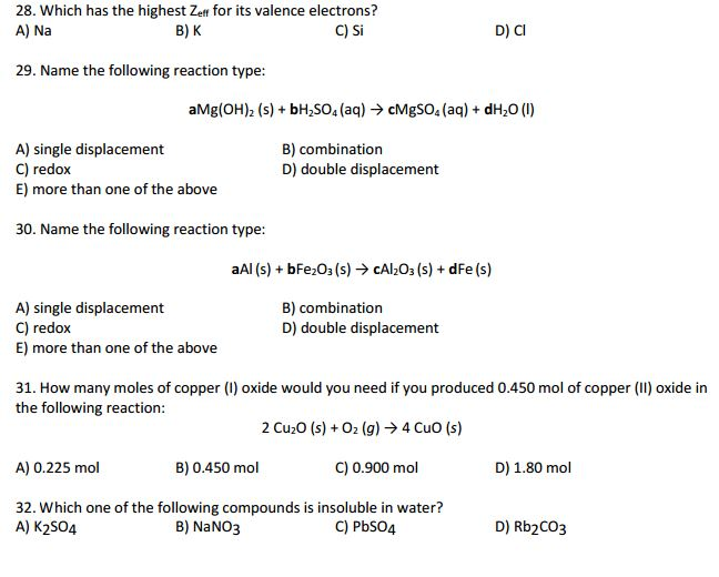 Solved Which has the highest Z_eff for its valence | Chegg.com