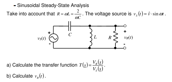 Solved Sinusoidal Steady-State Analysis Take into account | Chegg.com