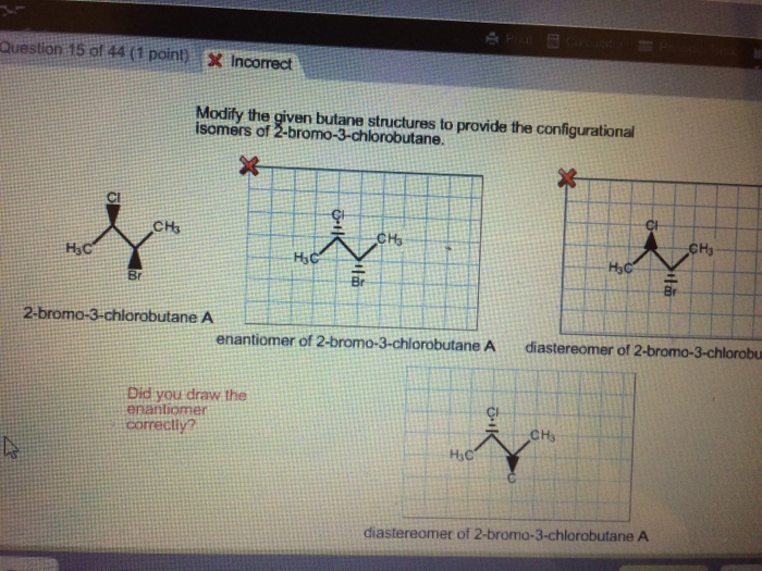Solved Modify the given butane structures to provide the | Chegg.com