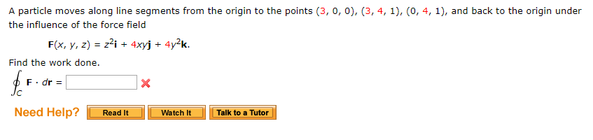 Solved A particle moves along line segments from the origin | Chegg.com
