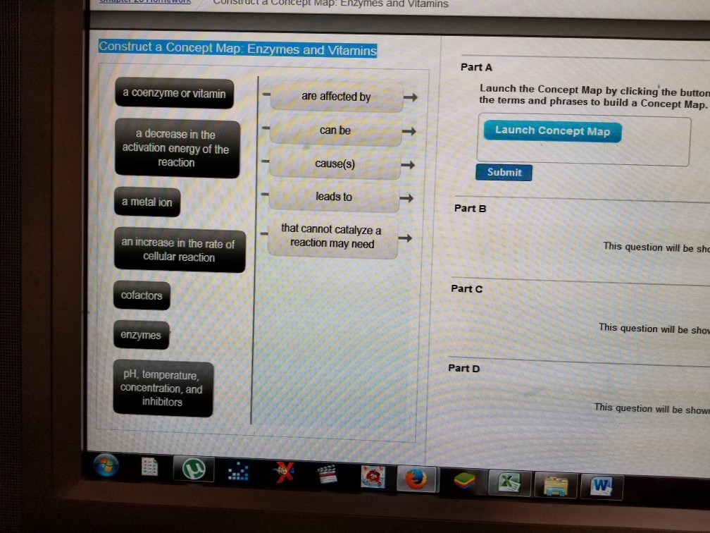 Solved Construct d Concept Map. Enzymes and Vitamins | Chegg.com