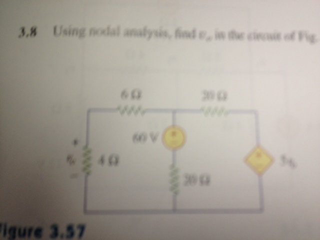 Solved find V0 using Nodal. if its hard to see, the value | Chegg.com