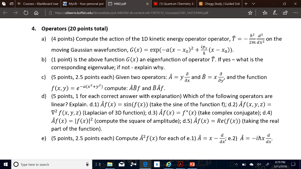 Solved 18Courses – Blackboard Lear MyUB - Your personal por | Chegg.com