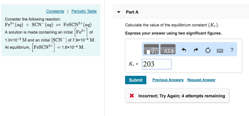 Solved Constants |Periodic Table Part A Consider the | Chegg.com