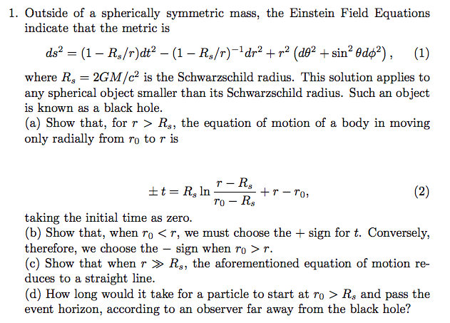 Einstein Black Hole Equation