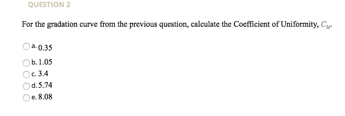 Solved QUESTION 1 For Questions 1 & 2, draw a gradation | Chegg.com