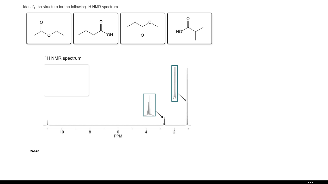 Solved Identify the structure for the following 1H NMR | Chegg.com