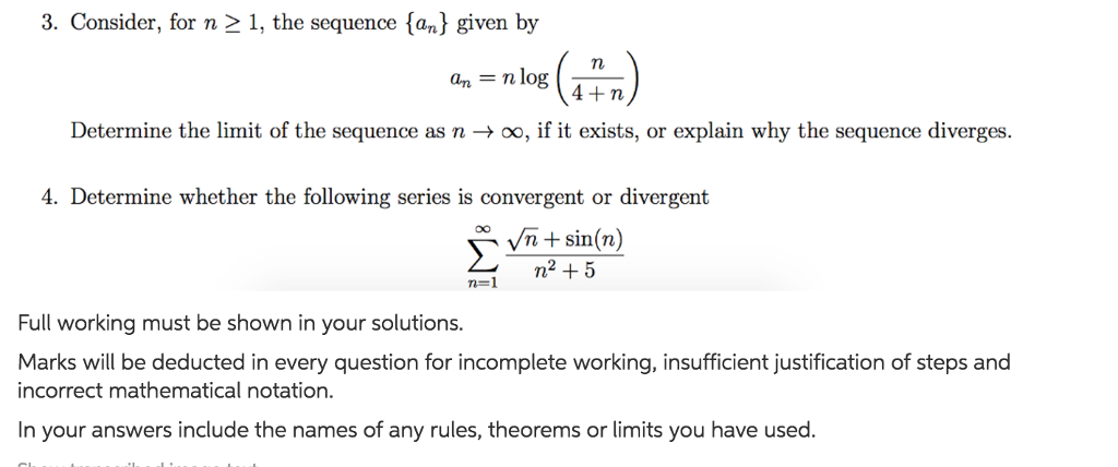 Solved Consider, for n greaterthanorequalto 1, the sequence | Chegg.com