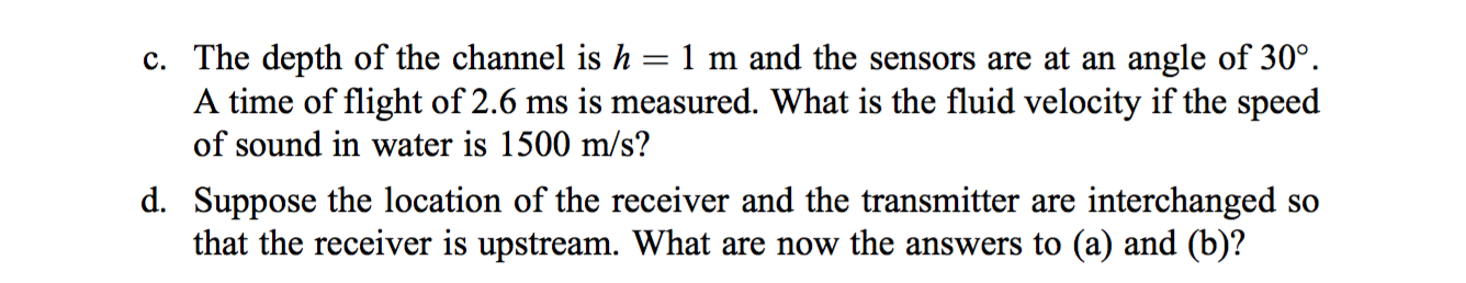 Solved 7.22 Time of flight method of speed sensing. In | Chegg.com