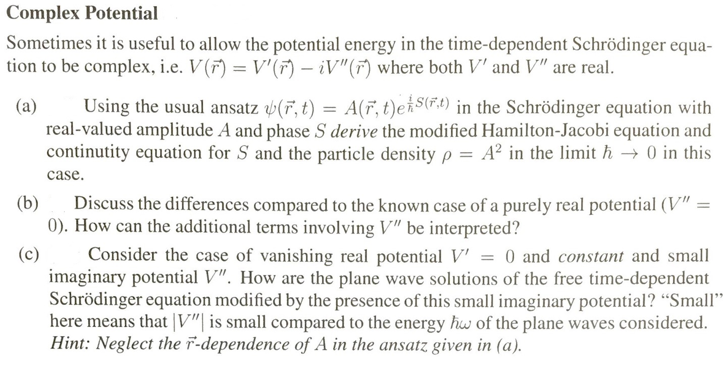 Solved Complex Potential Sometimes it is useful to allow | Chegg.com