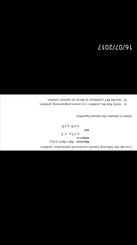 Solved Consider the following linearly constrained | Chegg.com Solved Consider the following linearly constrained | Chegg.com