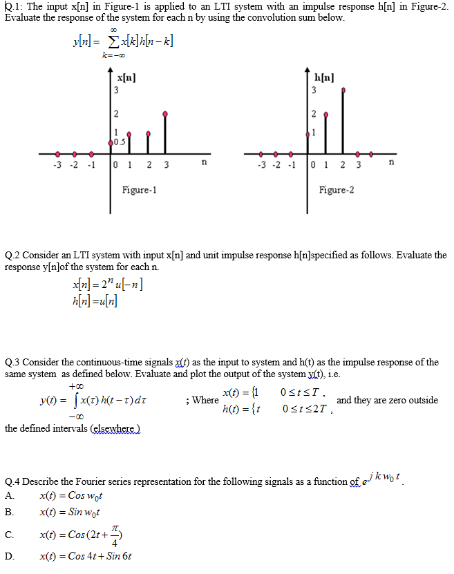 Solved The input x[n] in Figure-1 is applied to an LTI | Chegg.com