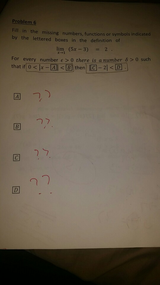 Solved Problem 6 Fill in the missing numbers, functions or | Chegg.com