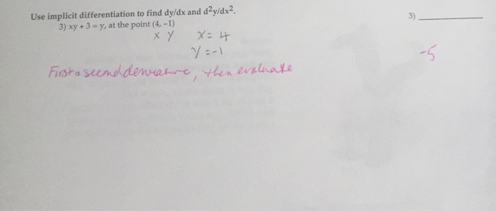 Solved Use implicit differentiation to find dy/dx and | Chegg.com
