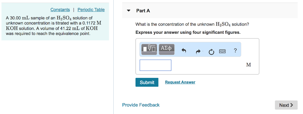 Solved Constants | Periodic Table Part A A 30.00 mL sample | Chegg.com