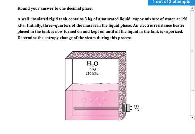 Solved A well-insulated rigid tank contains 3 kg of a | Chegg.com
