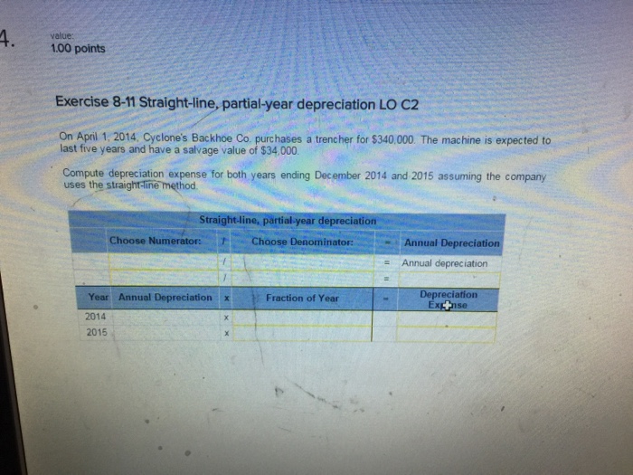 Solved Question 1 (of 10) 100 points Exercise 8-5 | Chegg.com