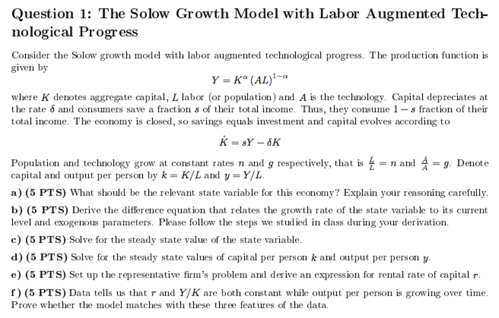 Augmented Solow Model Phase Diagram A Reduction In The Capit